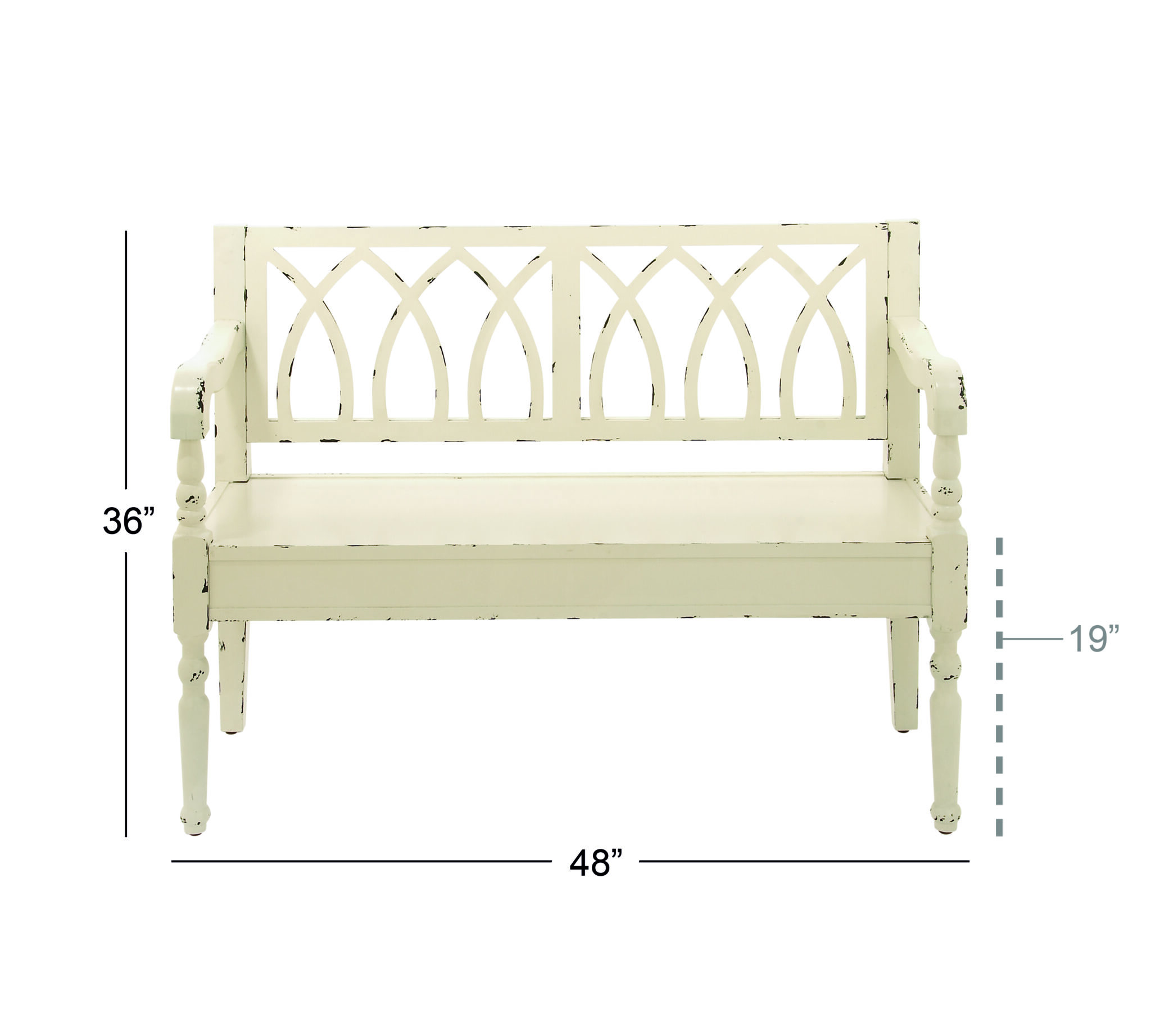 Wood White Bench – Signature Selection